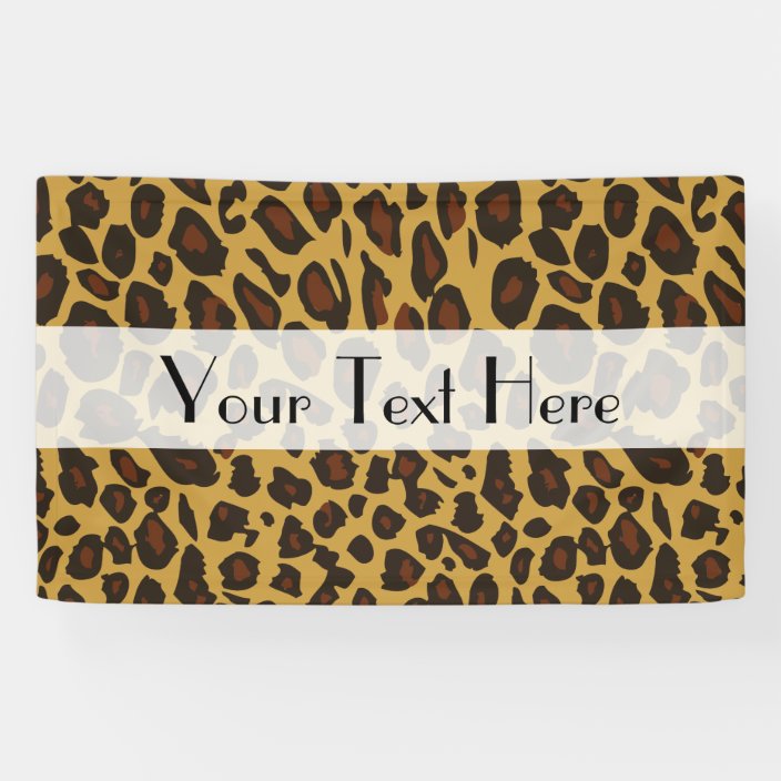 Leopard Print, Leopard Spots, Brown Leopard Banner | Zazzle.ca