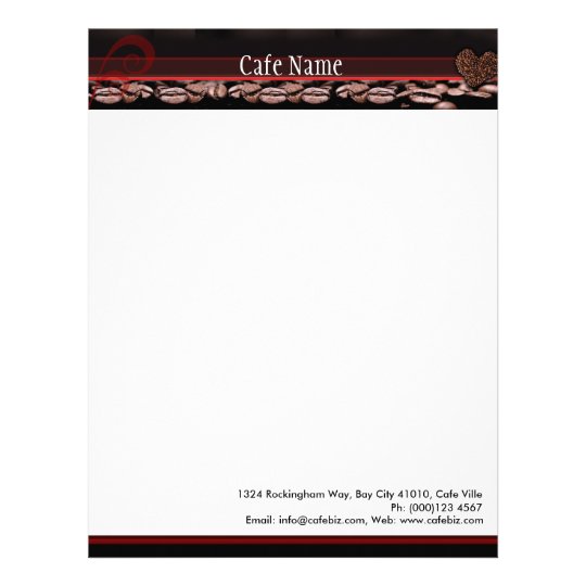 Letterhead for Cafe, Coffee Bar or Coffee Shop | Zazzle.ca