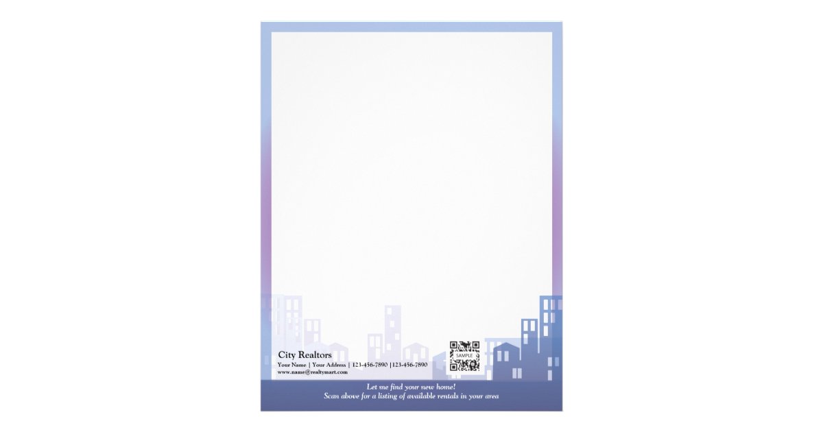 Letterhead Template City Realtors | Zazzle.ca