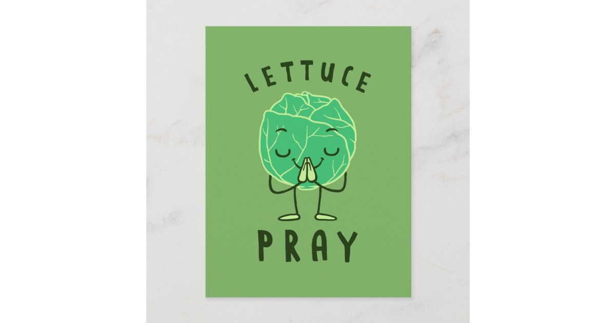 Lettuce Pray Postcard | Zazzle