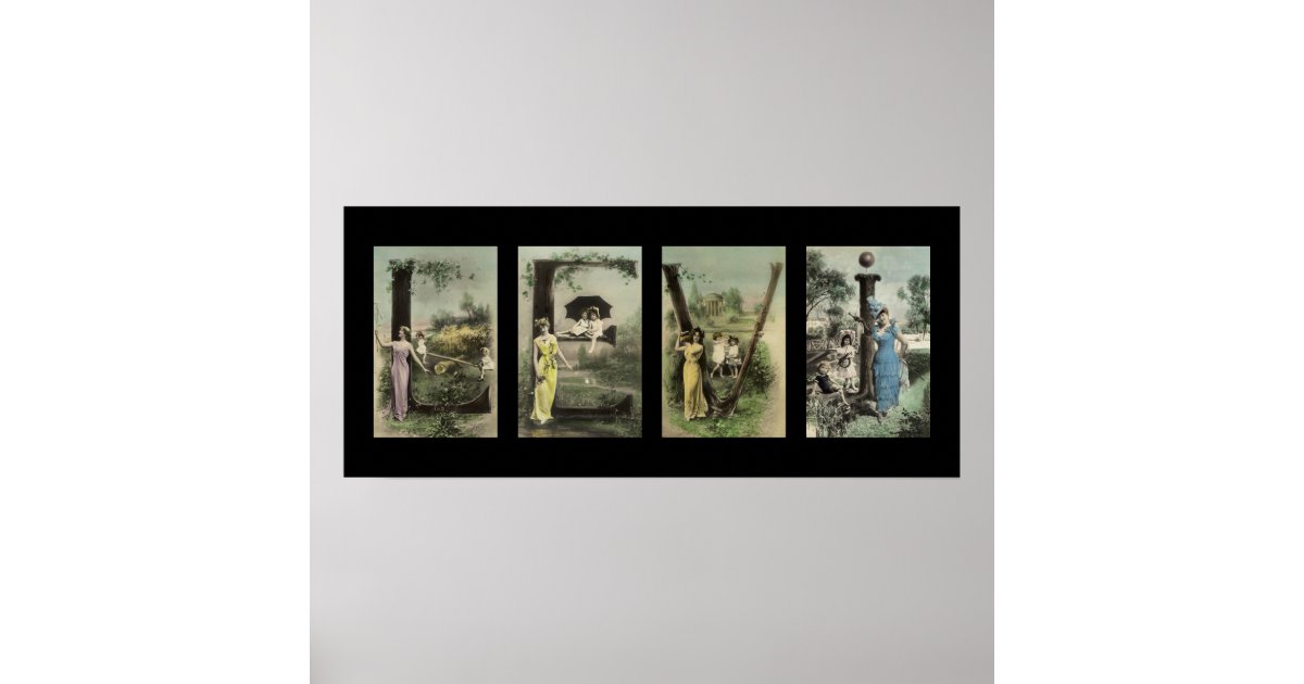 LEVI Alphabet Letter Name Art Poster | Zazzle