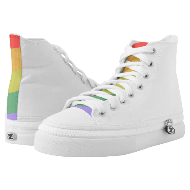 LGBT Gay Pride converse style rainbow flag shoes | Zazzle