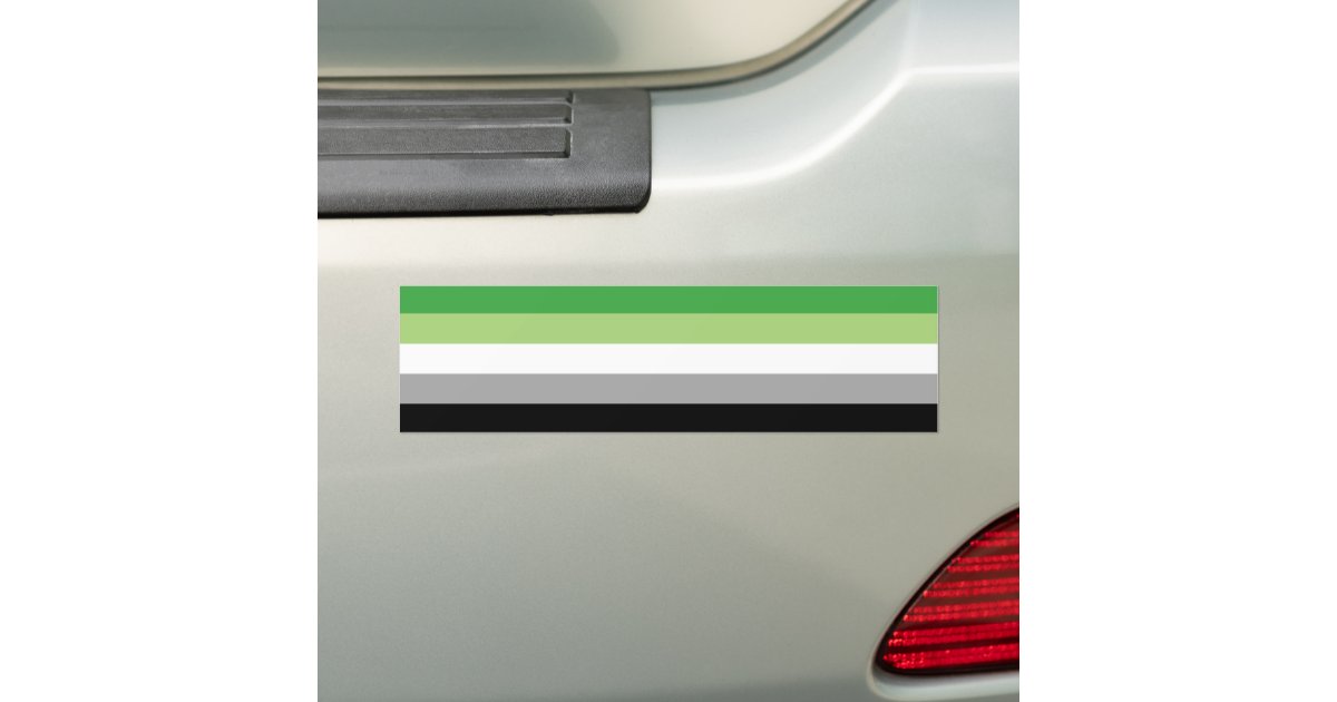 LGBTQ Aromantic Pride Flag Bumper Sticker | Zazzle