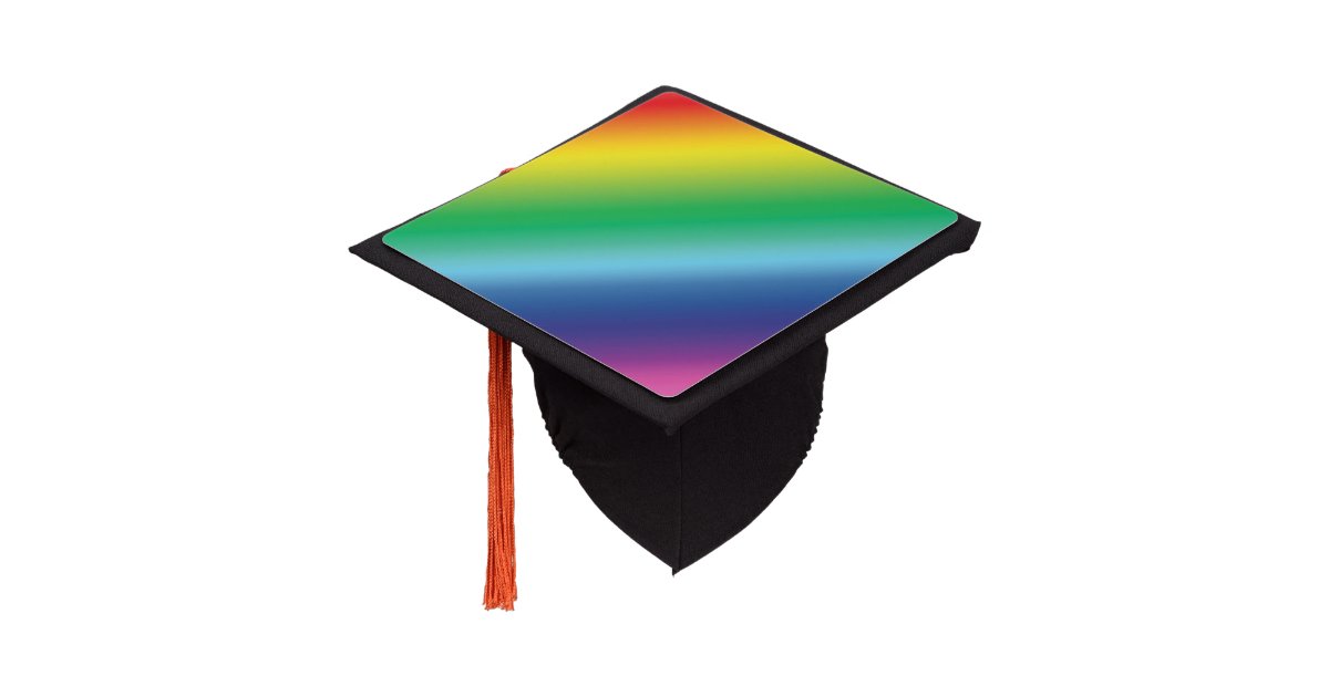 Lgbtq rainbow gradient colours gay pride flag graduation cap topper ...