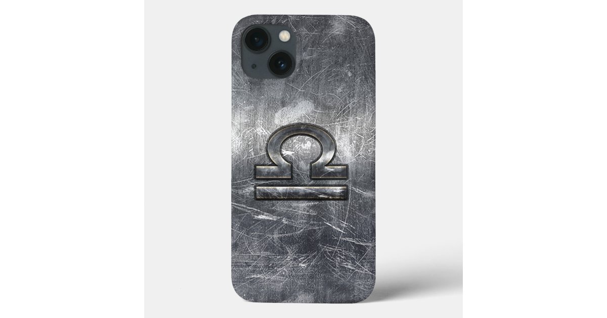 Libra Zodiac Symbol Distressed Industrial Steel Case-Mate iPhone Case ...