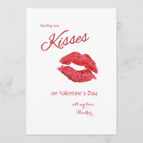 Lipstick Kiss Cards, Greeting Cards & More | Zazzle CA