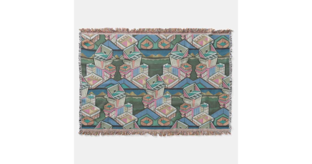 Liquorice allsorts 3D collage in suede Throw Blanket | Zazzle