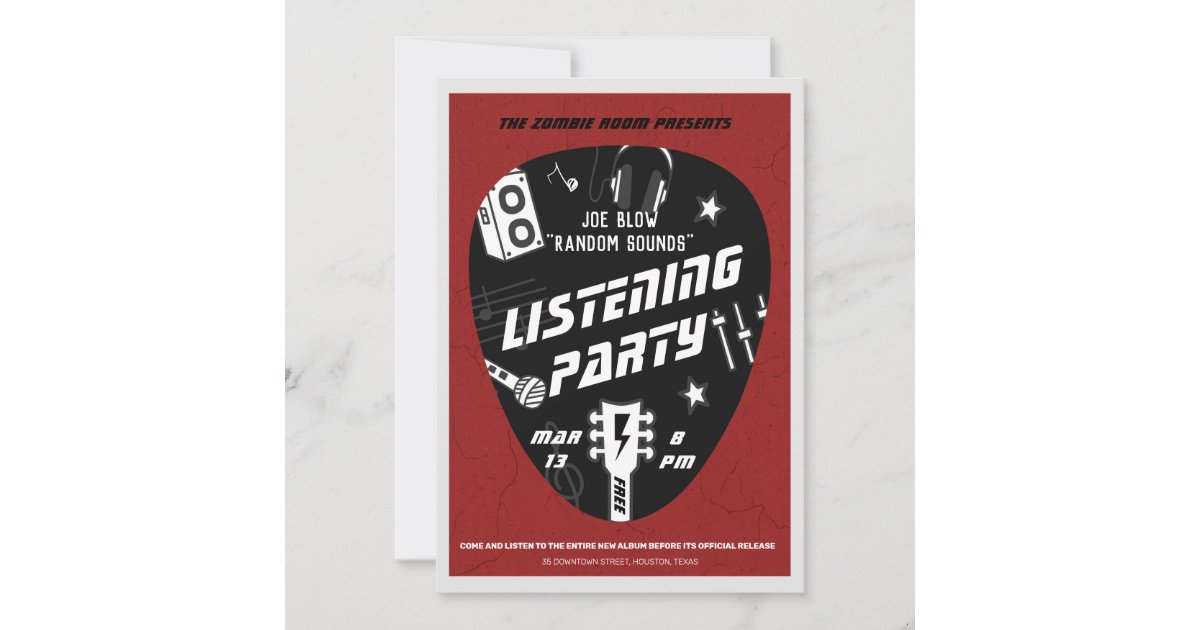 Listening Party Concert Flyer Invitation | Zazzle