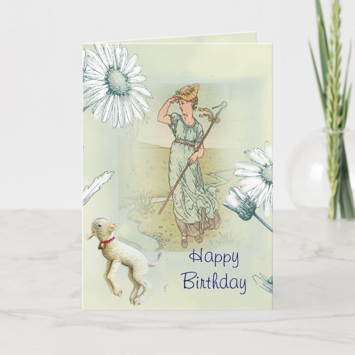 Little Bo Peep Happy Birthday Card | Zazzle.ca