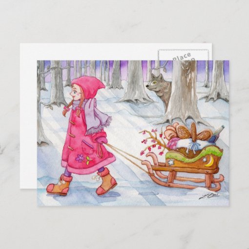 Little Red Riding Hood Post Card | Zazzle
