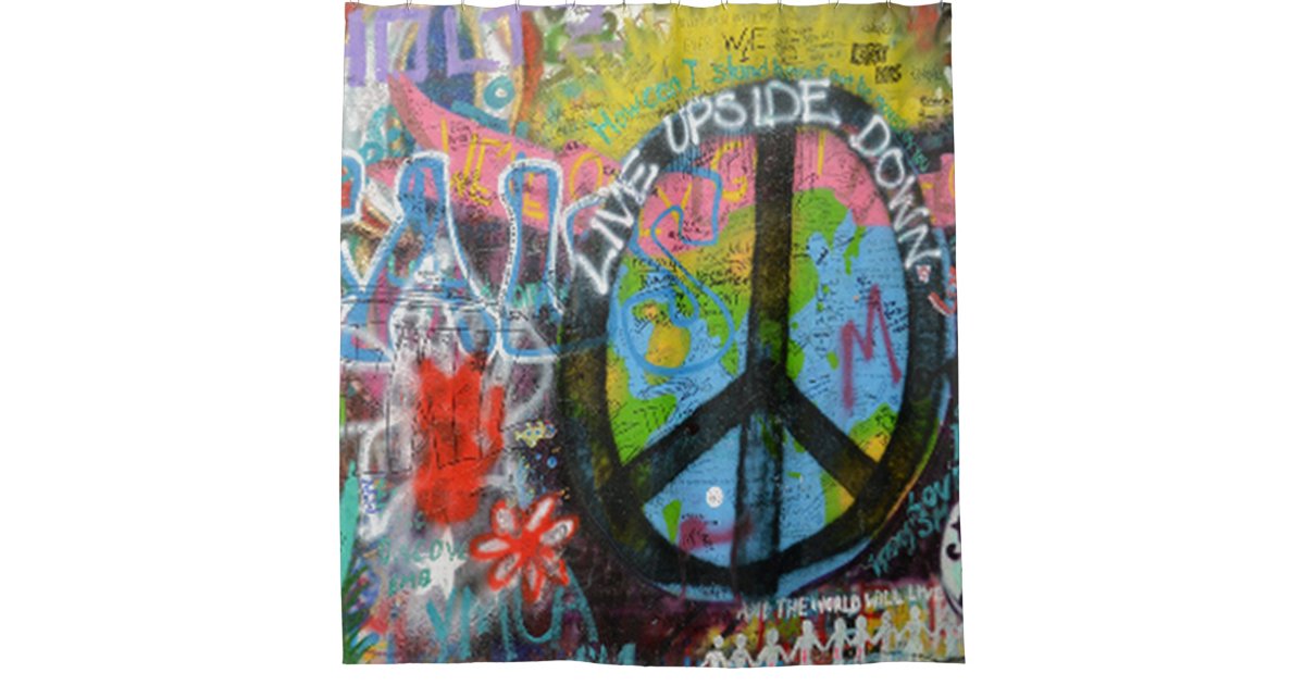 Live Upside Down Peace Sign Wall | Zazzle