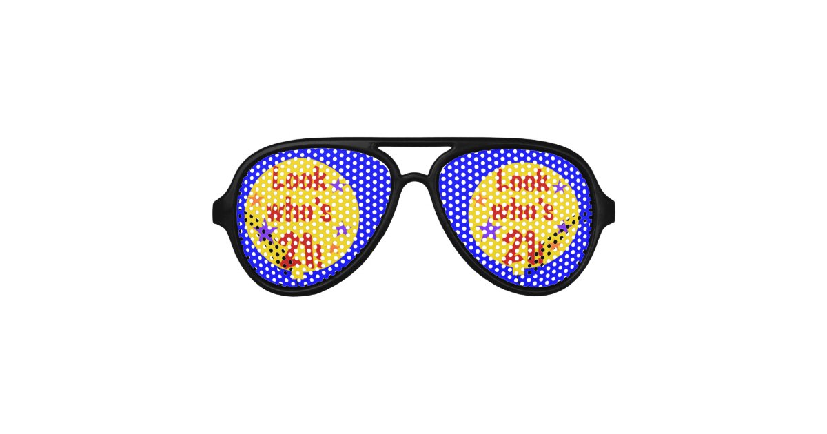 Look Who's 21st Birthday Party Shades | Zazzle