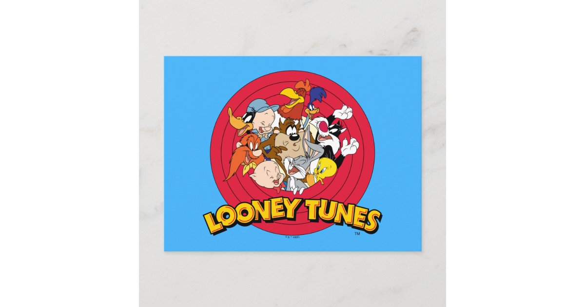 LOONEY TUNES™ Character Logo Postcard | Zazzle