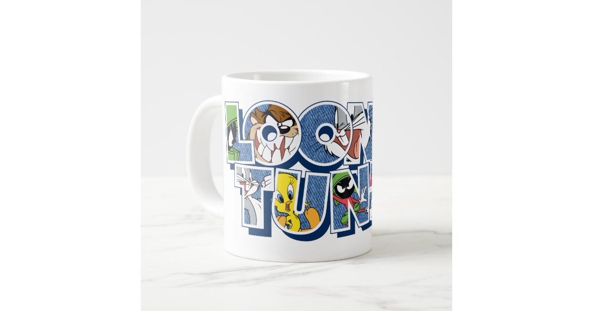 LOONEY TUNES™ Characters in Lettering Large Coffee Mug | Zazzle
