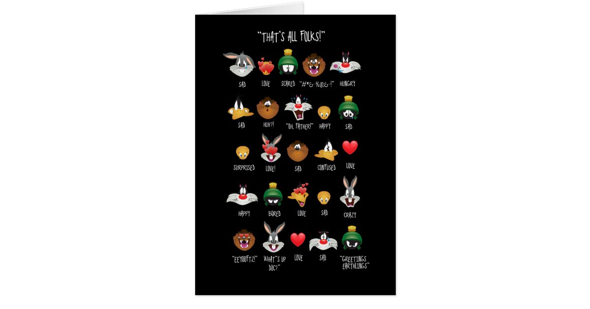 LOONEY TUNES™ Emoji Chart | Zazzle