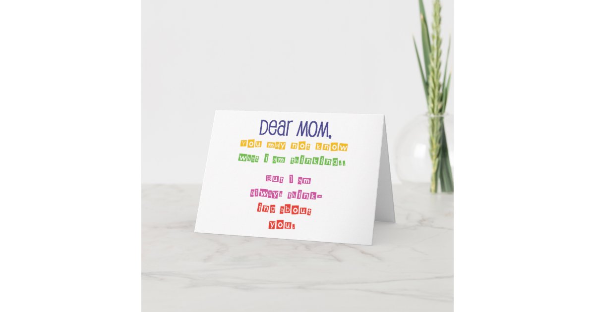 Love letter to Mom Card | Zazzle.ca