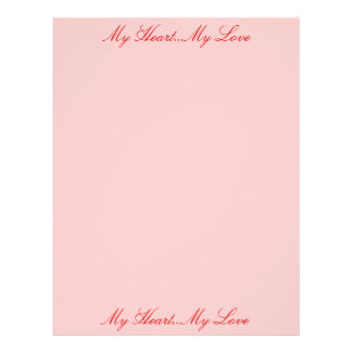 Love Letter Letterhead, Custom Love Letter Letterhead Templates