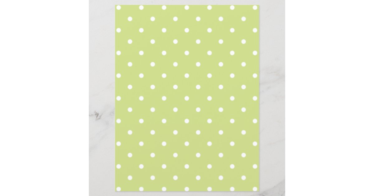 Lovely Lime Green Polka Dots Scrapbook Paper | Zazzle