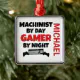 Machinist Loves Playing Video Games Metal Ornament | Zazzle