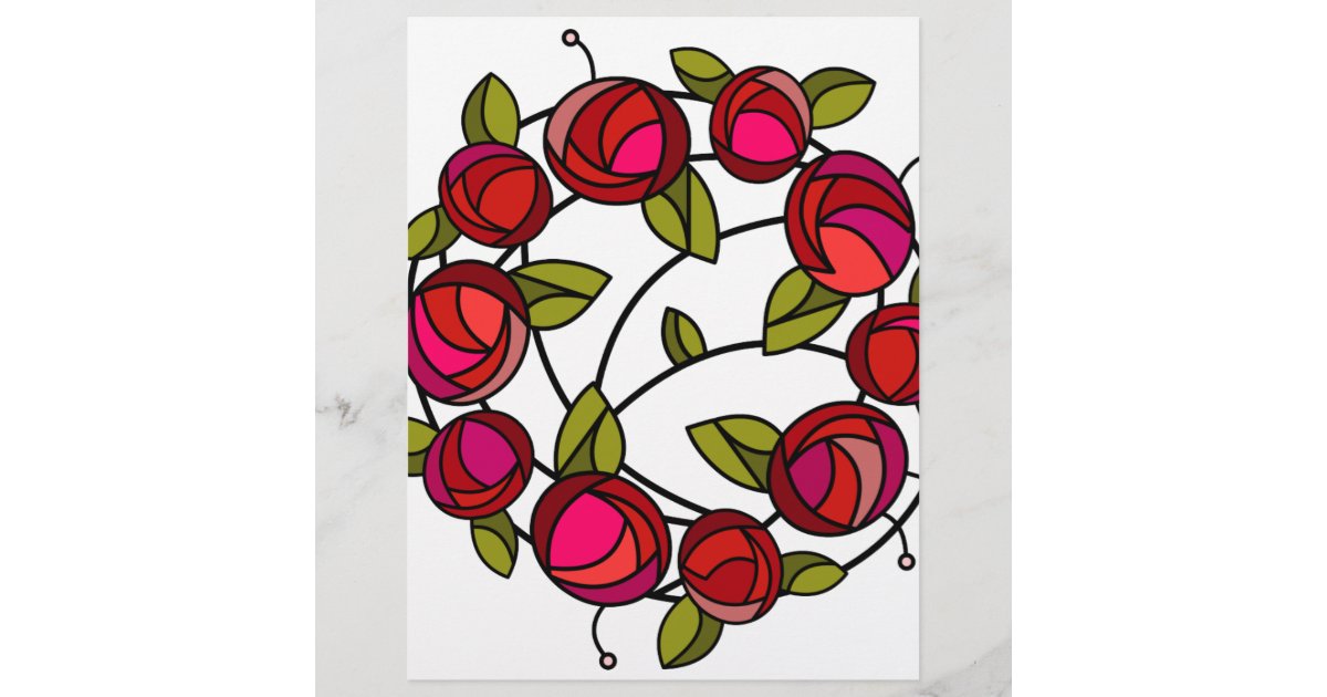 Mackintosh rose motif | Zazzle