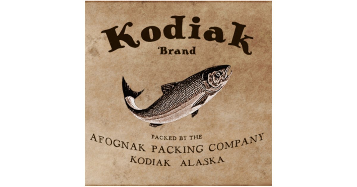 Magnet Photo Sculpture Étiquette Saumon vintage Kodiak (Poisson ...