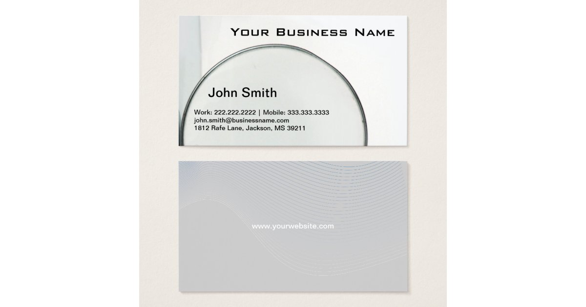 Magnifying Glass Business card | Zazzle