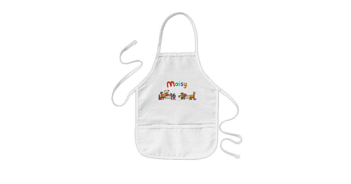 Maisy and Cyril Go on Vacation Scene Kids Apron | Zazzle
