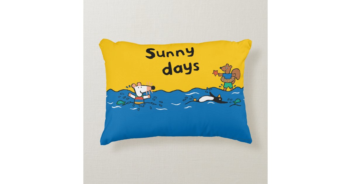 Maisy Goes Swimming at the Beach Accent Pillow | Zazzle