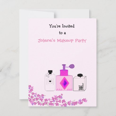 Cosmetics Party Invitations | Zazzle CA