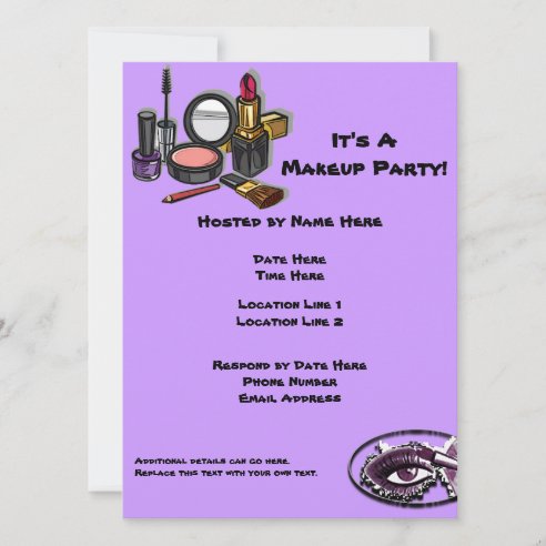 Cosmetics Party Invitations | Zazzle CA