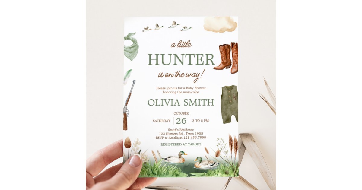 Mallard Duck Hunting Baby Shower Invitation | Zazzle