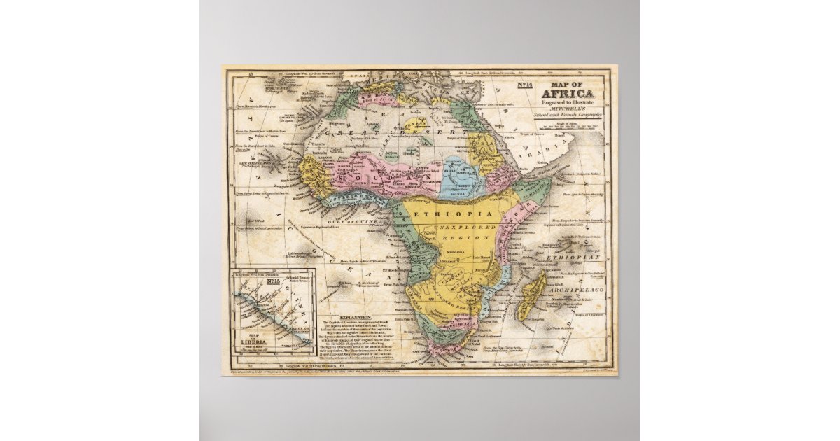 Map of Africa Poster | Zazzle