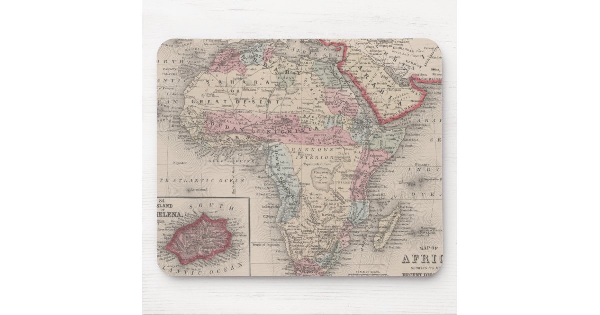 Map of Africa with St Helena Mouse Pad | Zazzle