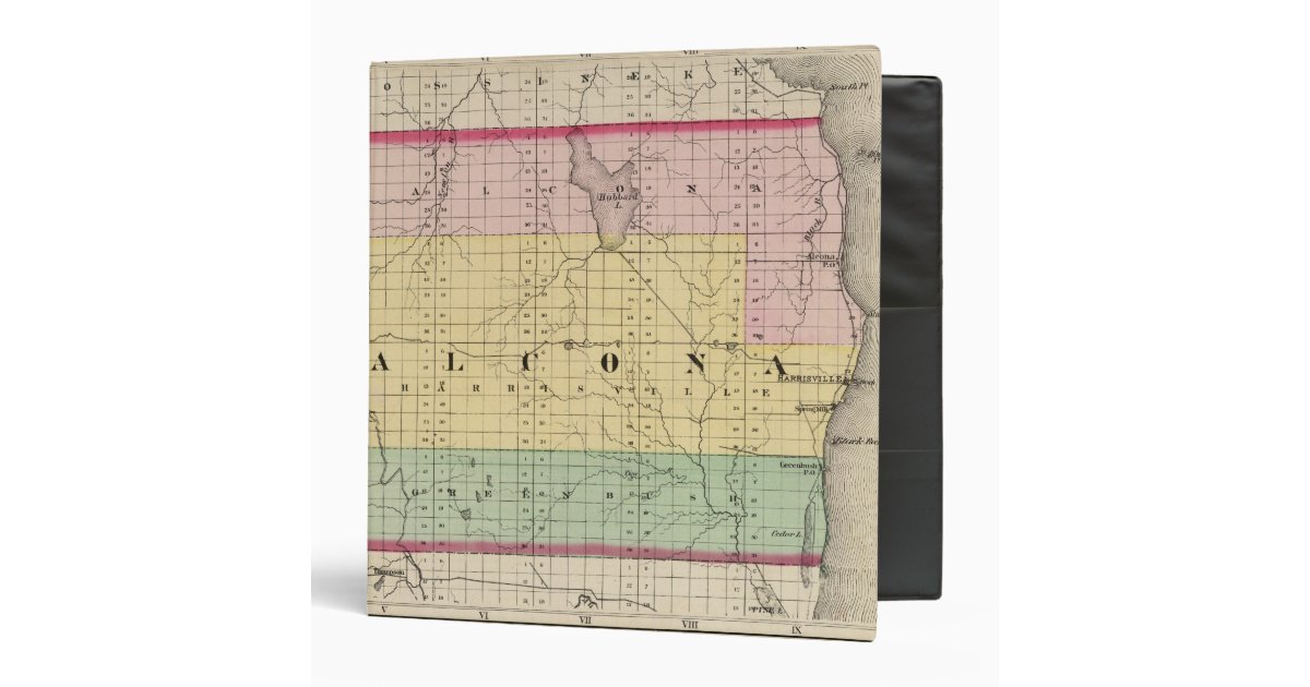 Map of Alcona County, Michigan Binder | Zazzle
