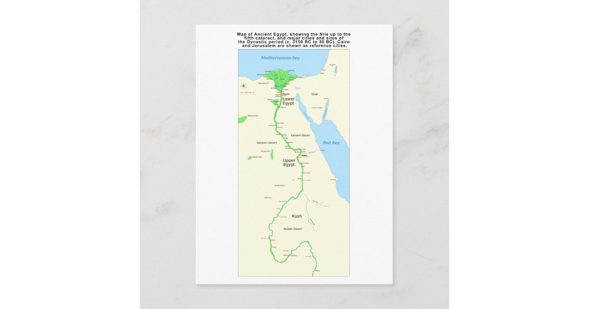 Map of Ancient Egypt Dynastic Period Postcard | Zazzle