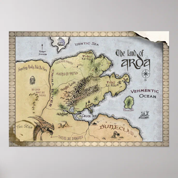 Map of Arda Poster | Zazzle