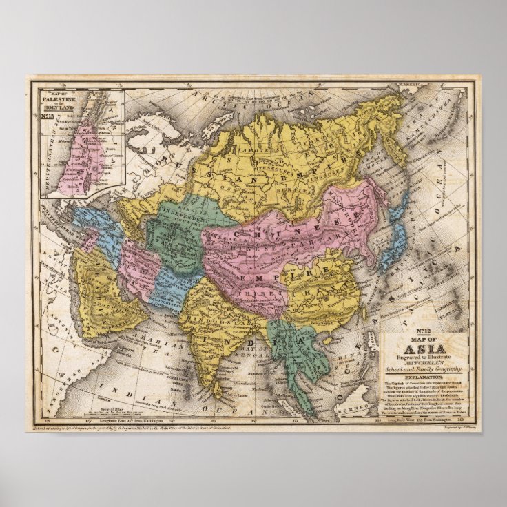Map of Asia Poster | Zazzle