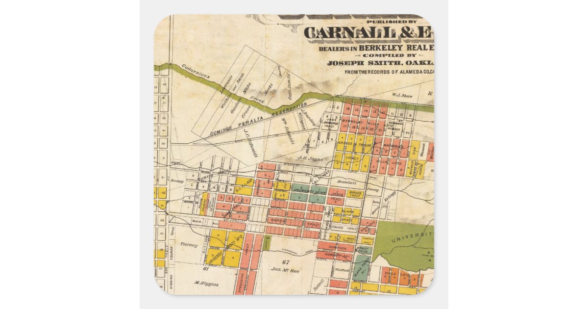 Map of Berkeley Square Sticker | Zazzle