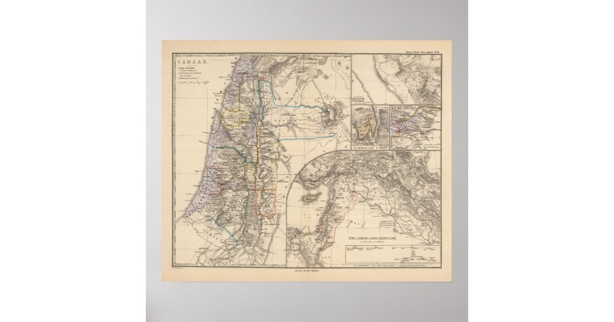 Map of Canaan Poster | Zazzle