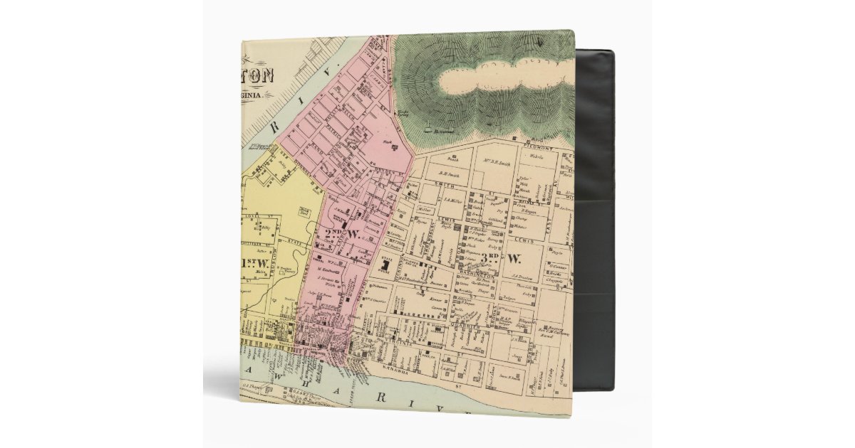 Map of Charleston, West Virginia Binder | Zazzle