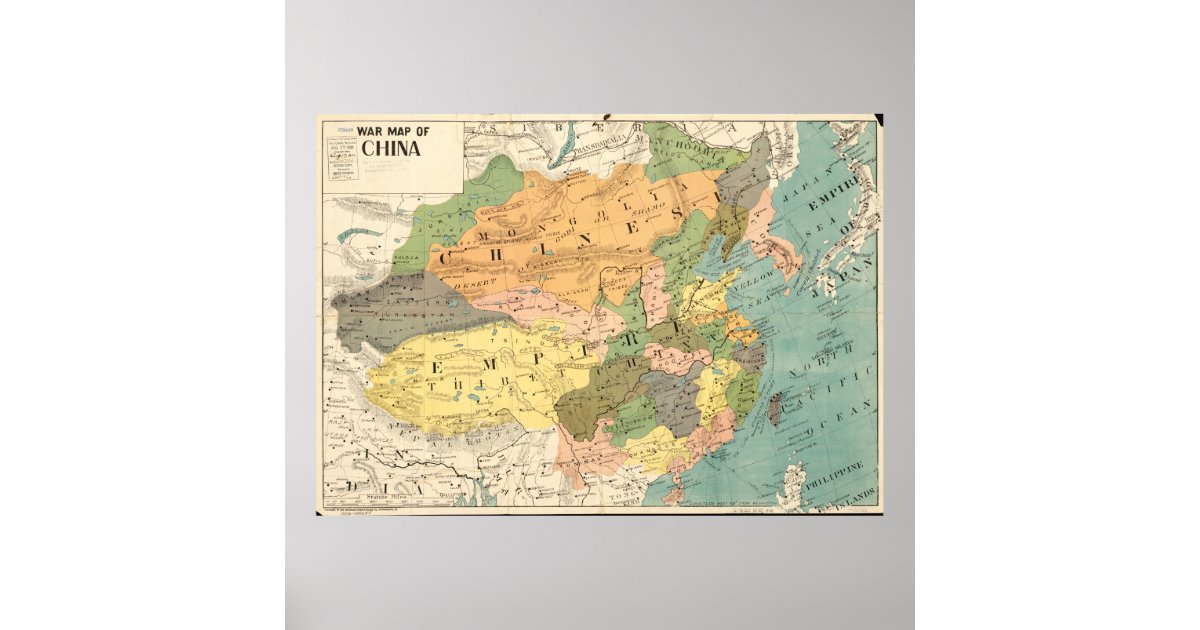 Map of China (1900) Poster | Zazzle
