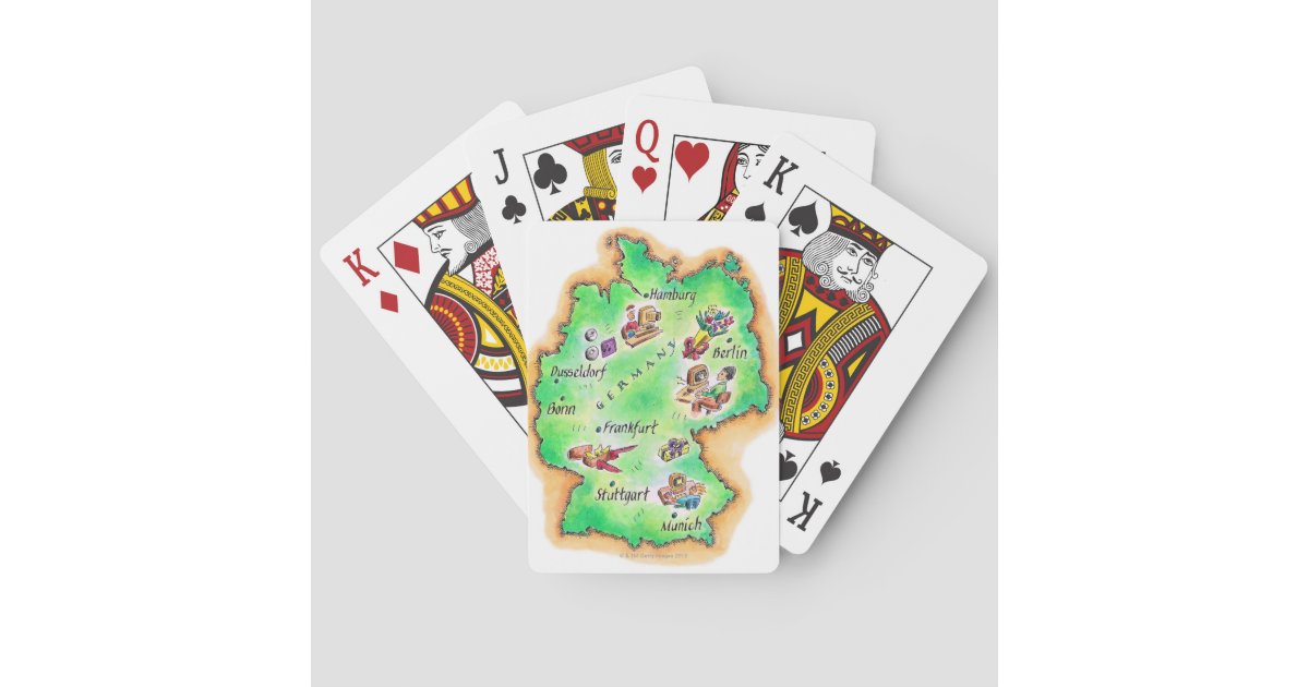 Map of Germany Playing Cards | Zazzle