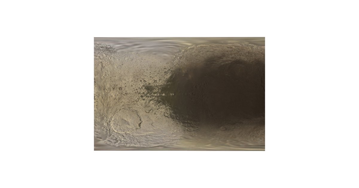 Map of Iapetus Wood Wall Art | Zazzle