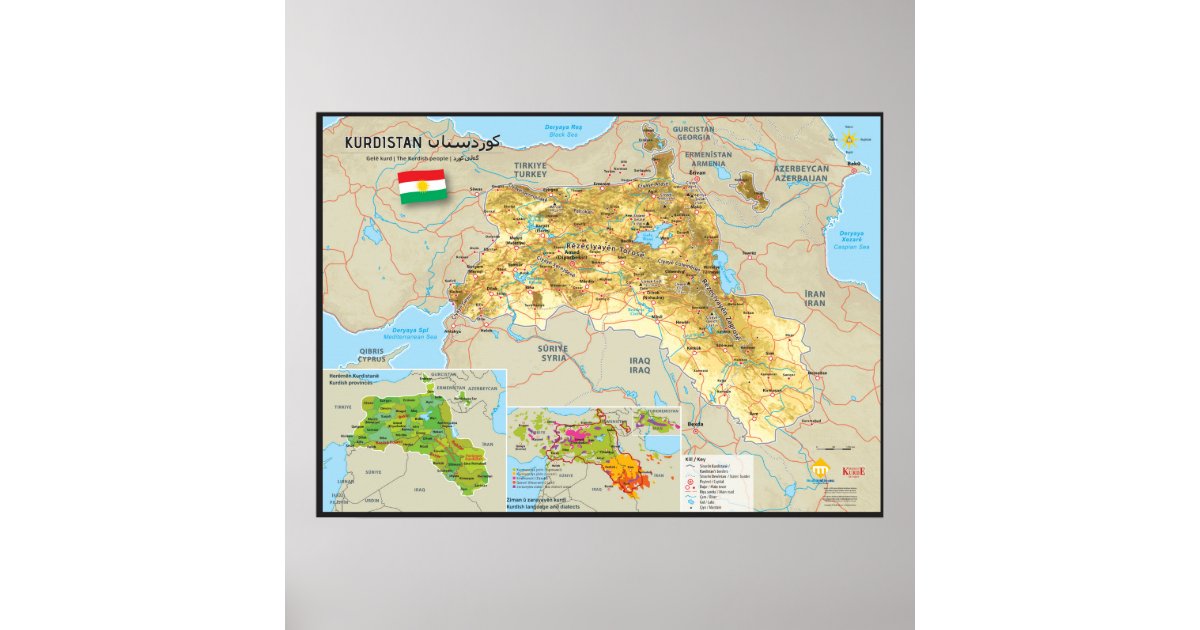 Map of Kurdistan Poster | Zazzle