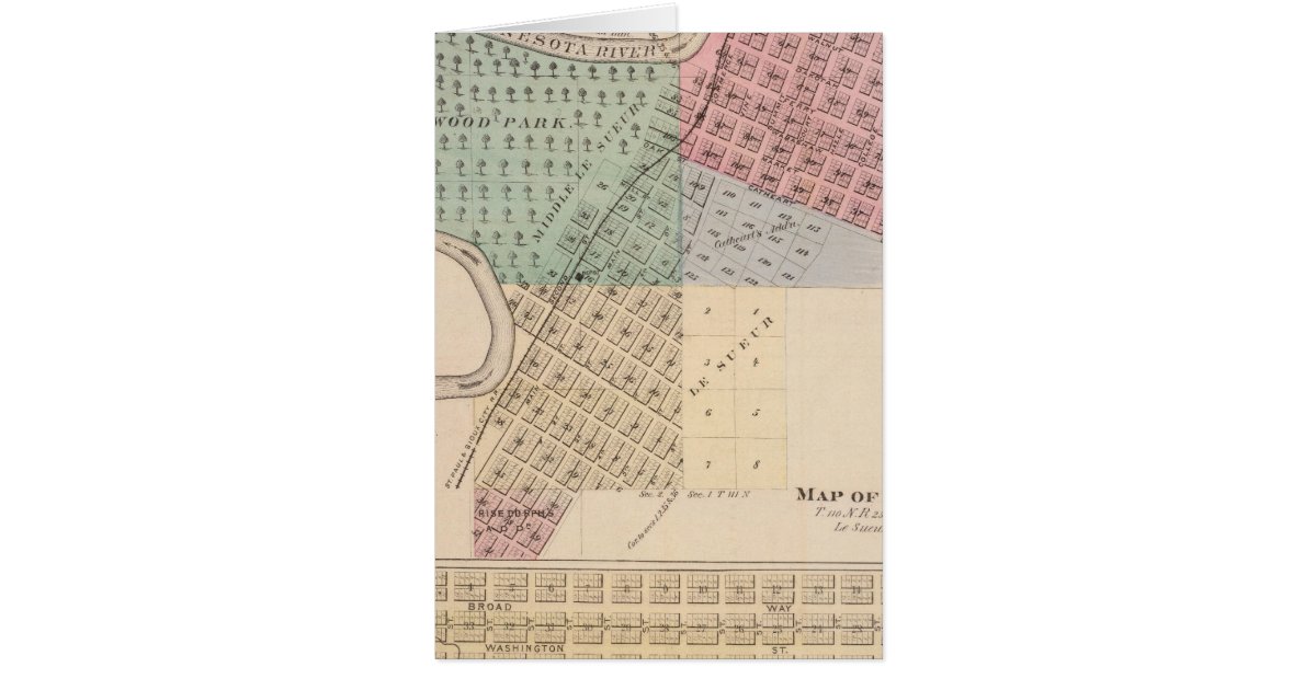 Map of Le Sueur, Map of Cleveland, Minnesota | Zazzle