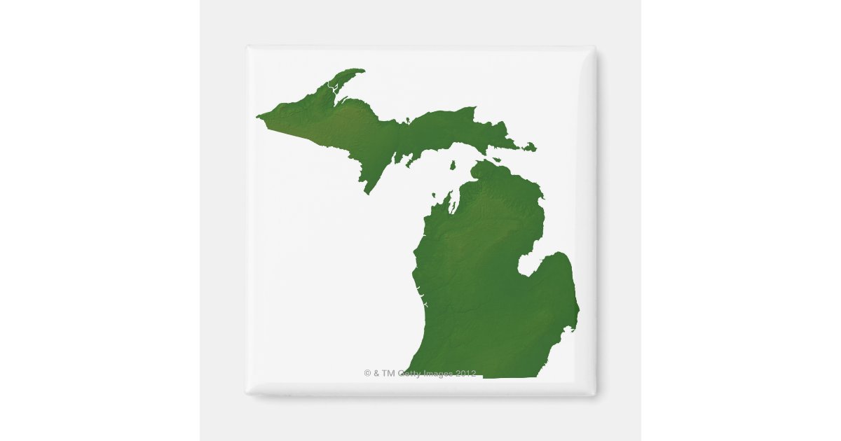 Map of Michigan Magnet | Zazzle