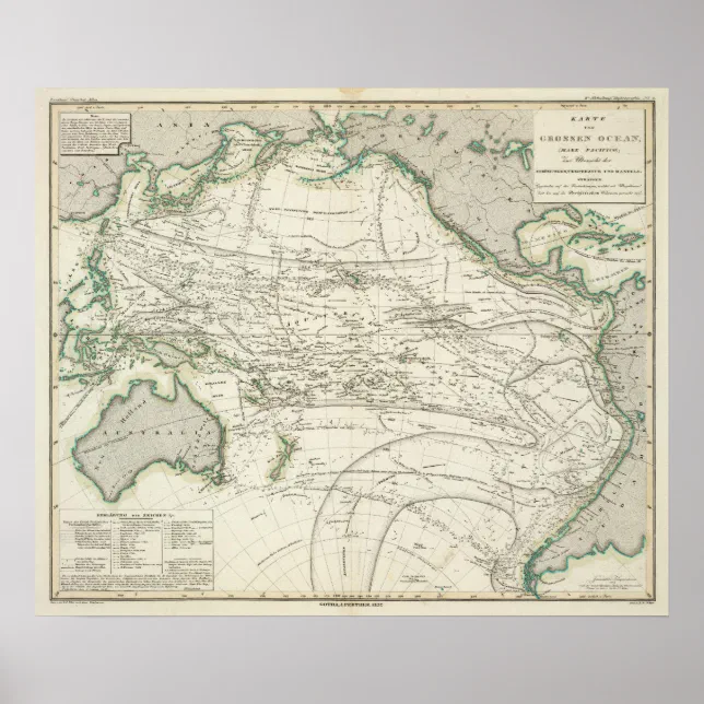 Map of Pacific Ocean Poster | Zazzle