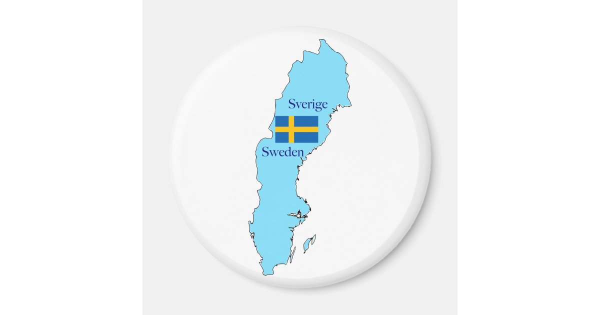 Map of Sweden Magnet | Zazzle