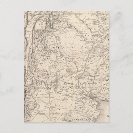Map of the Argentine Confederation Postcard | Zazzle.ca