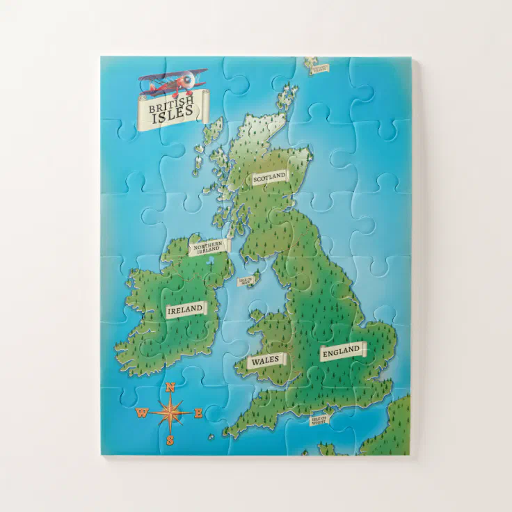 Map of the British Isles Jigsaw Puzzle | Zazzle